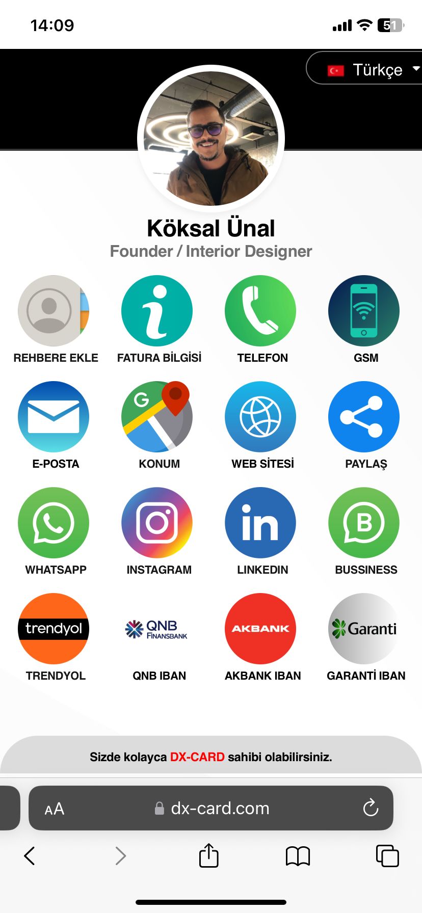 DX-Card Yeni Nesil Dijital Kartvizit